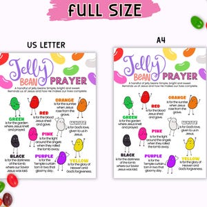 Jelly Bean Prayer Tags, Jelly Bean Poem Printables, Kids Easter Treat ...