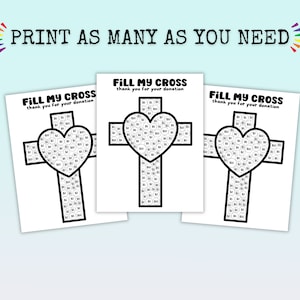 Fill My Cross Fundraiser Donation Tracker, Church Fundraising, Church ...