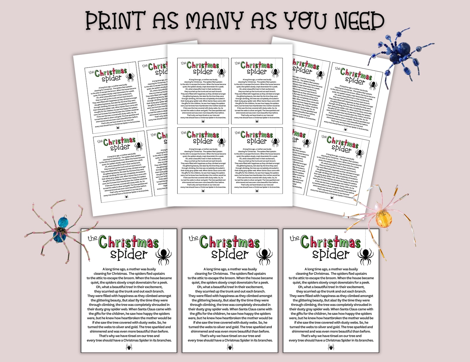 Christmas Spider Cards, the Legend of the Christmas Spider Display ...