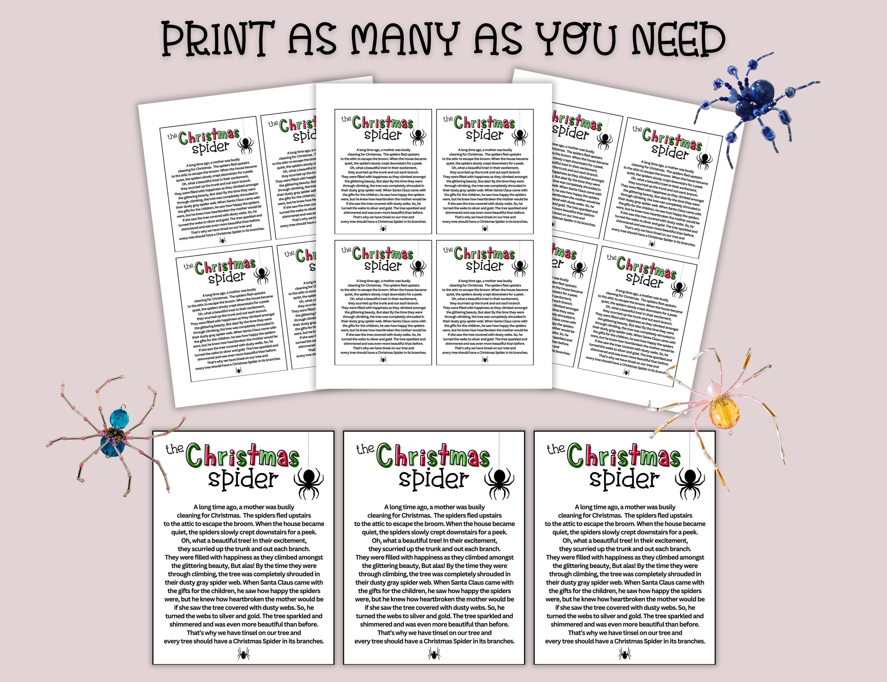 Christmas Spider Cards, the Legend of the Christmas Spider Display ...