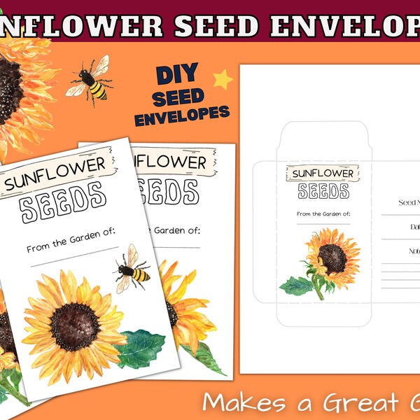 Sunflower Packets - Etsy