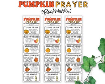 Pumpkin Prayer Bookmark, Pumpkin Gospel, Trunk or Treat Ideas, Pumpkin ...