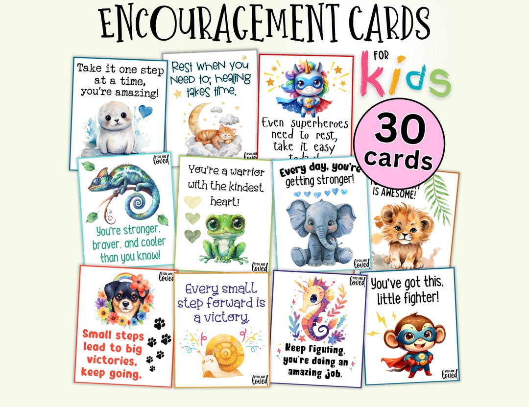 Cancer Encouragement Cards for Kids, Gift for Kids With Cancer, Kids ...