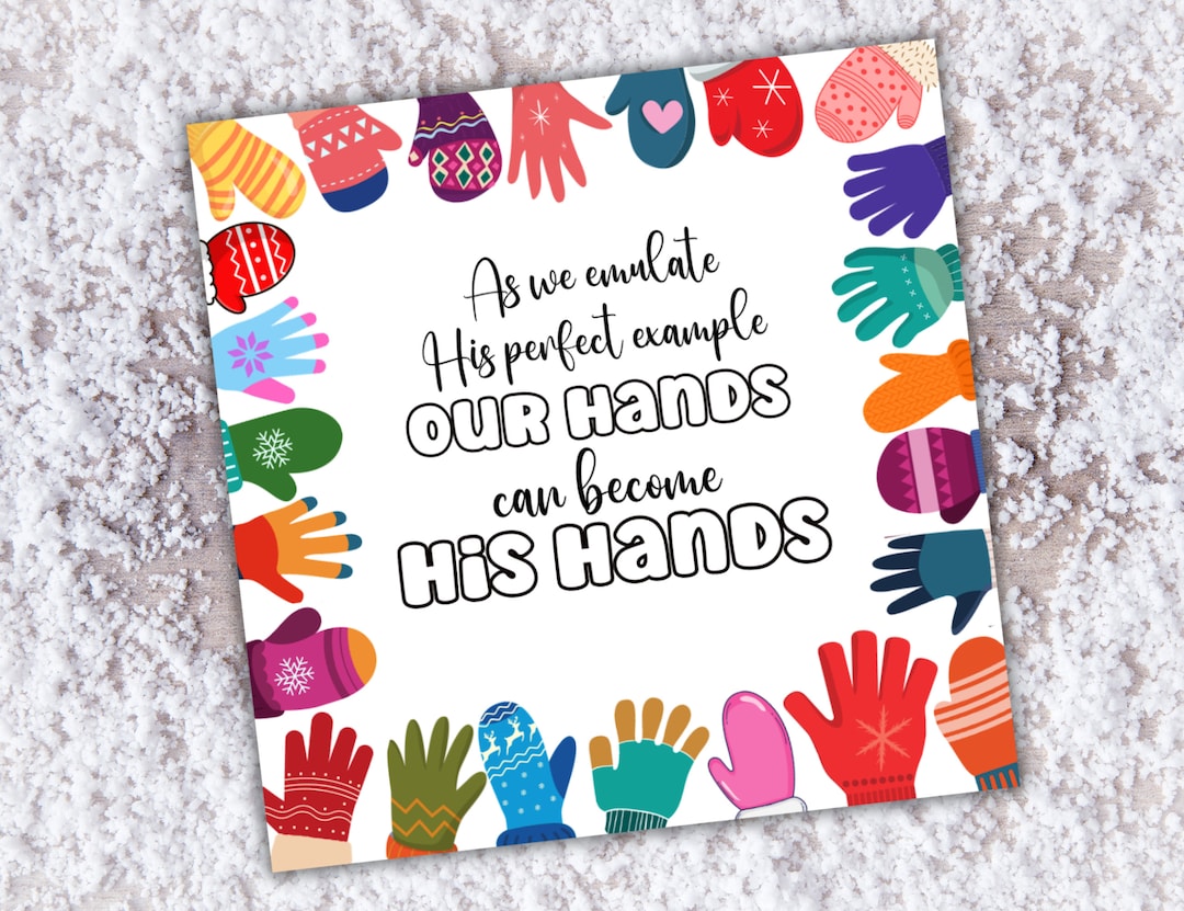 Gift Tag for Gloves, Winter Glove Christmas Tag Christian Tag for ...