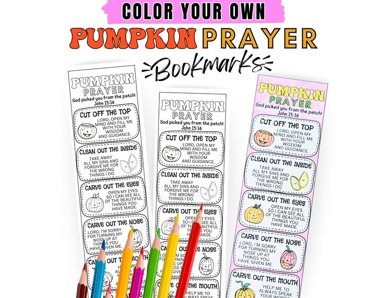 Pumpkin Prayer Bookmark, Pumpkin Gospel, Trunk or Treat Ideas, Pumpkin ...
