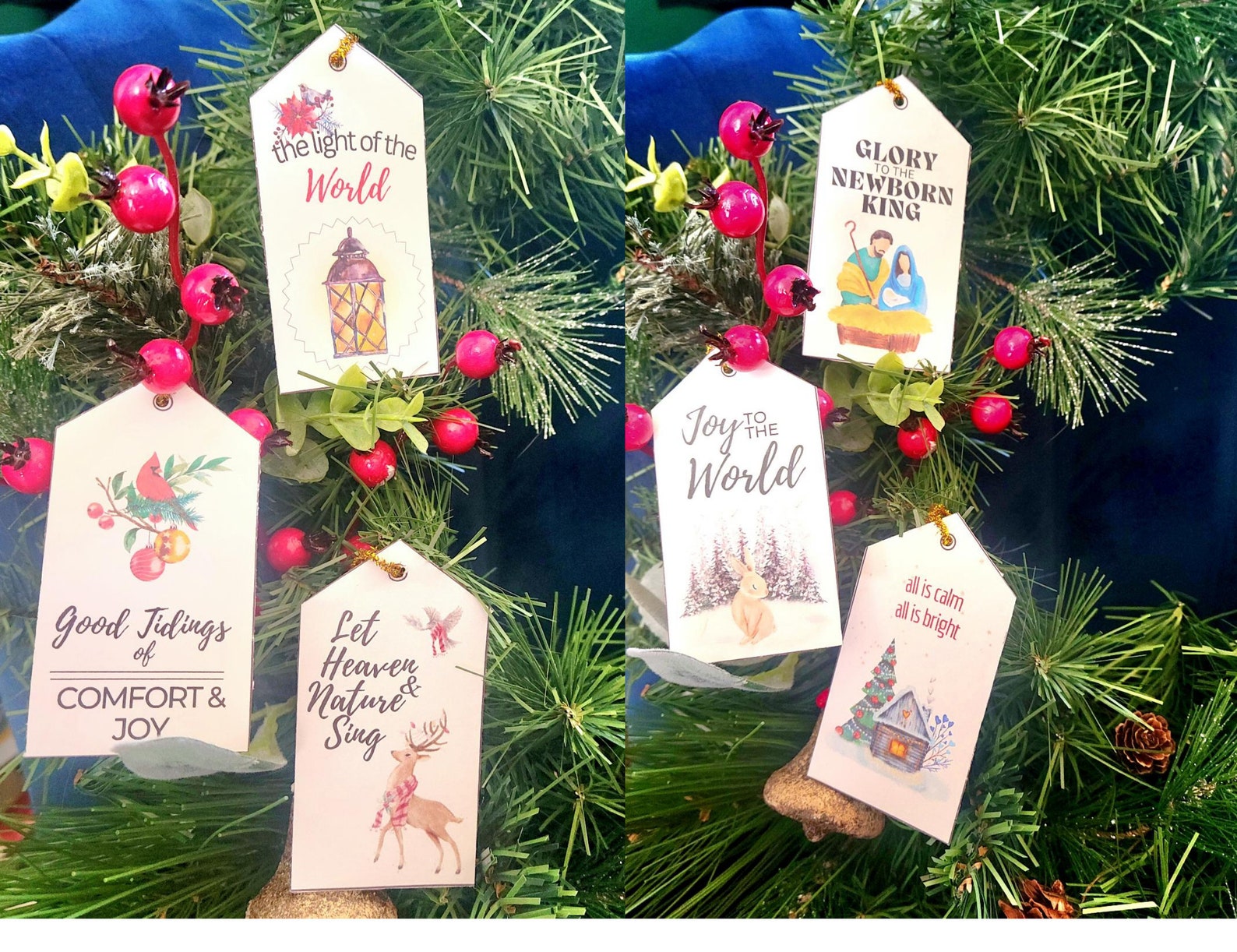 Christian Christmas Gift Tags Printable Gift Tags for - Etsy