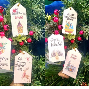 Christian Christmas Gift Tags, Printable Gift Tags for Christmas, Gift ...