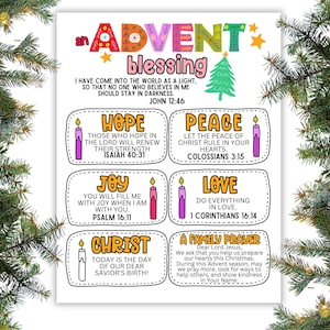 Advent Prayer, Advent Blessing Printable, Advent Gift for Church ...