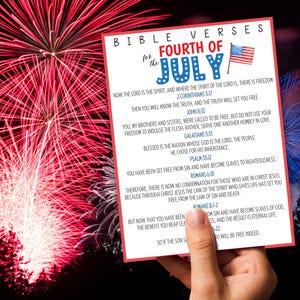Fourth of July Bible Verses, Christian July 4th Card, Religious ...