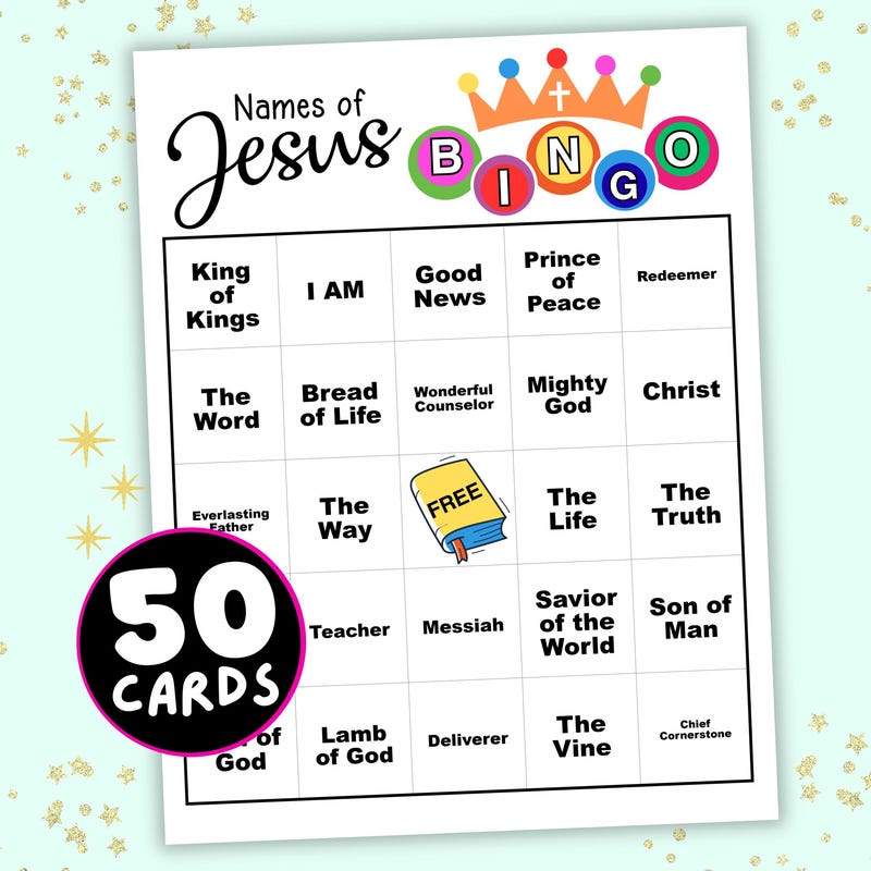 Names of Jesus Bingo - Etsy
