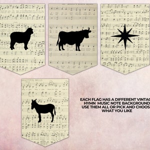 Christmas Nativity Bunting Flags, Christmas Mantle Garland Nativity ...