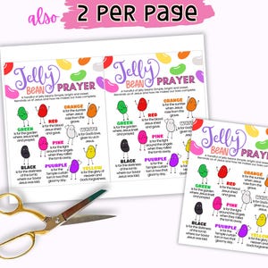 Jelly Bean Prayer Tags, Jelly Bean Poem Printables, Kids Easter Treat ...