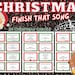 Christmas Carol Finish the Lyric Christmas Game, Printable Christmas ...