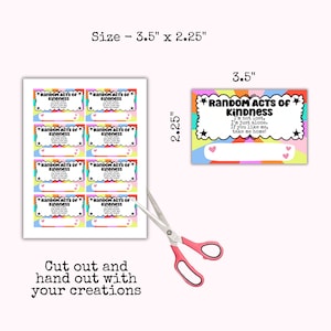 Random Acts of Kindness Cards, RAOK Tags for Crochet Animals, Bag Cards ...