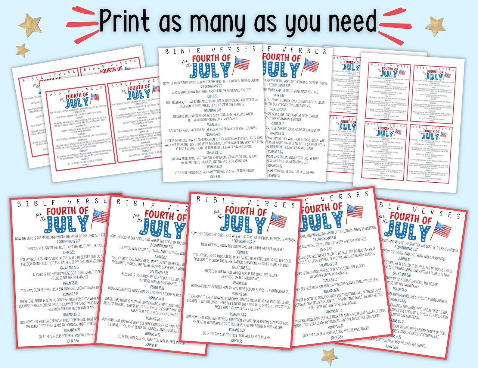 Fourth of July Bible Verses, Christian July 4th Card, Religious ...