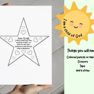 Christmas Bible Craft, Bible Verse Coloring Craft Sunday School, Jesus ...