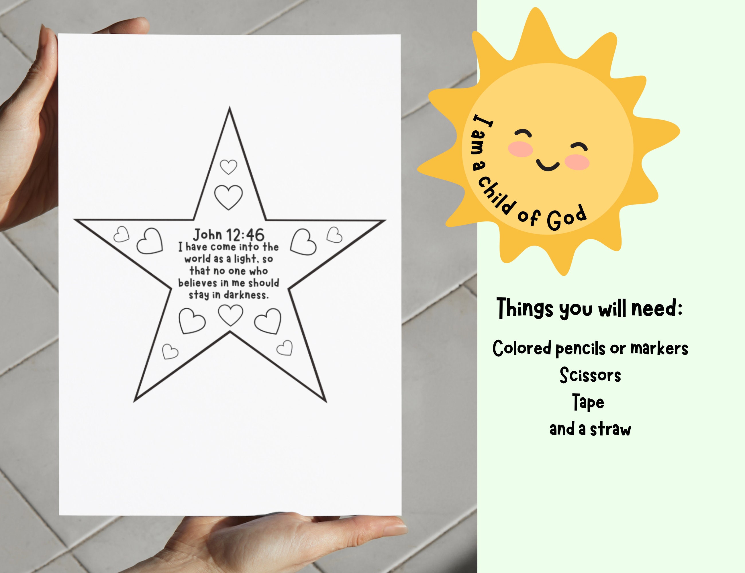 Christmas Bible Craft, Bible Verse Coloring Craft Sunday School, Jesus ...