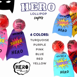 Not All Heros Wear Capes, Printable Lollipop Cape for Superheroes - Etsy