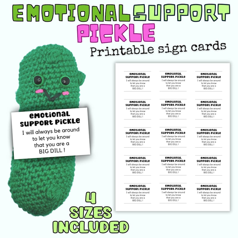 Emotional Support Pickle - Etsy