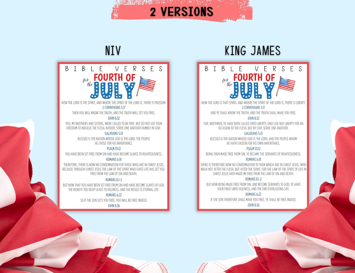 Fourth of July Bible Verses, Christian July 4th Card, Religious ...