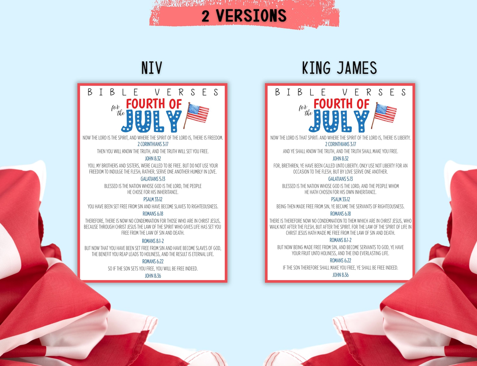 Fourth of July Bible Verses, Christian July 4th Card, Religious ...