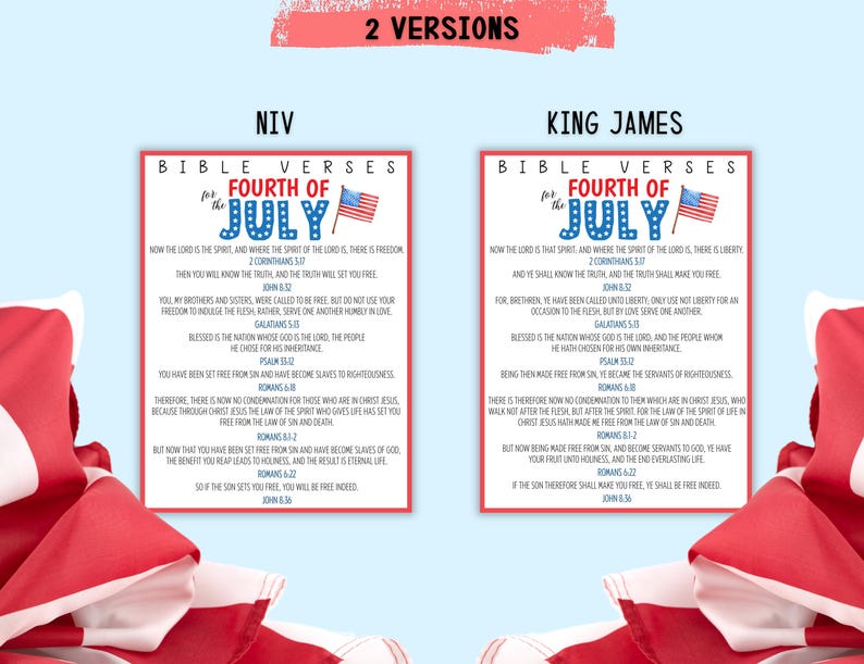 Fourth of July Bible Verses, Christian July 4th Card, Religious ...