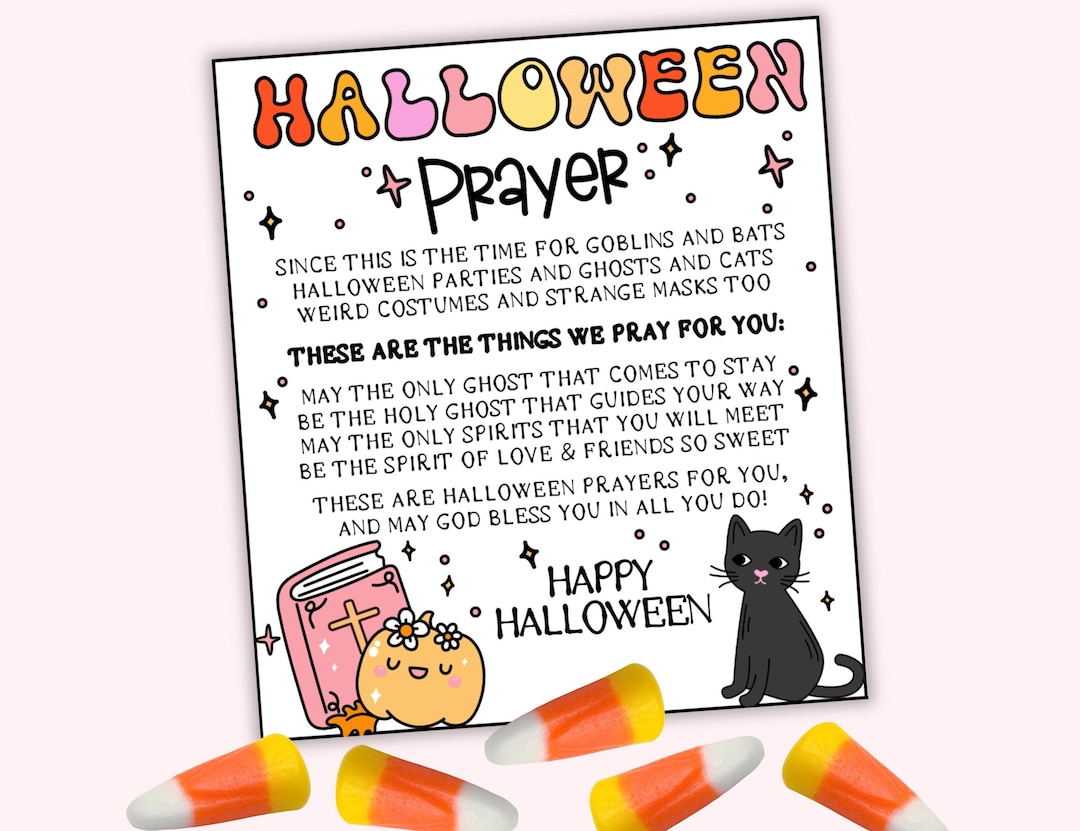 Halloween Prayer Tags, Christian Halloween Tags, Halloween Gospel ...