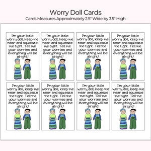 Worry Doll Tags & Cards, Worry Doll Card for Little Guatemala Doll ...