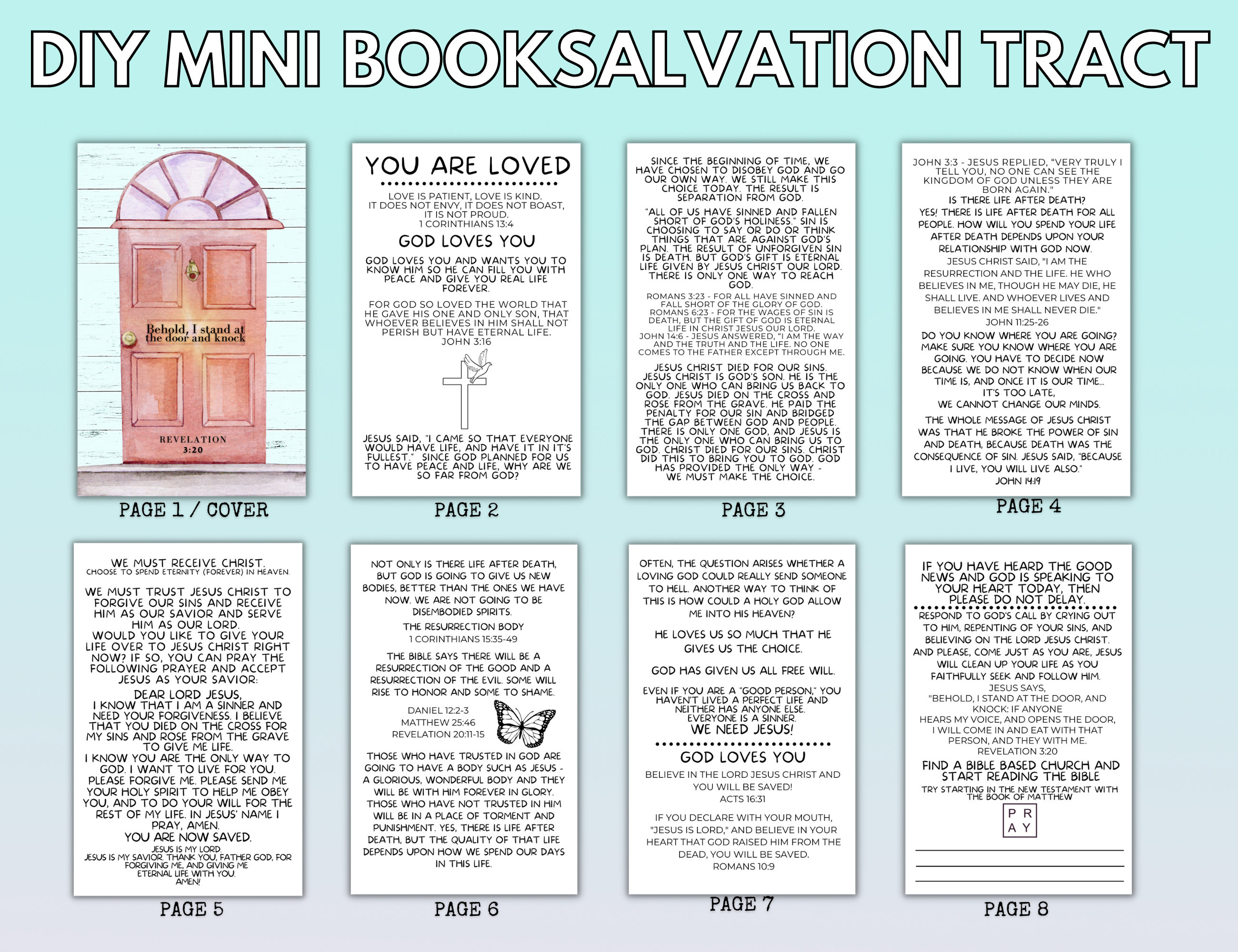 Printable Salvation Tracts Gospel Tracts Christian Tracts to - Etsy