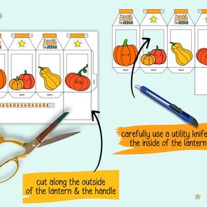 Pumpkin Paper Lantern Lamp for Kids, Let Your Light Shine for Jesus ...