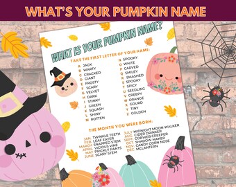 What's Your Halloween Name Game WITH NAMETAGS & SIGN - Etsy