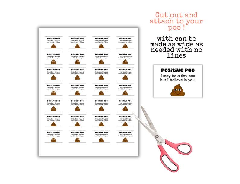 Positive Poo Signs for Crochet Poo Printable Positive Poo - Etsy