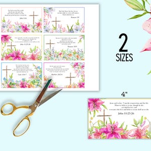 Easter Scripture Cards Christian Easter Bible Verse Card, Easter Sunday ...