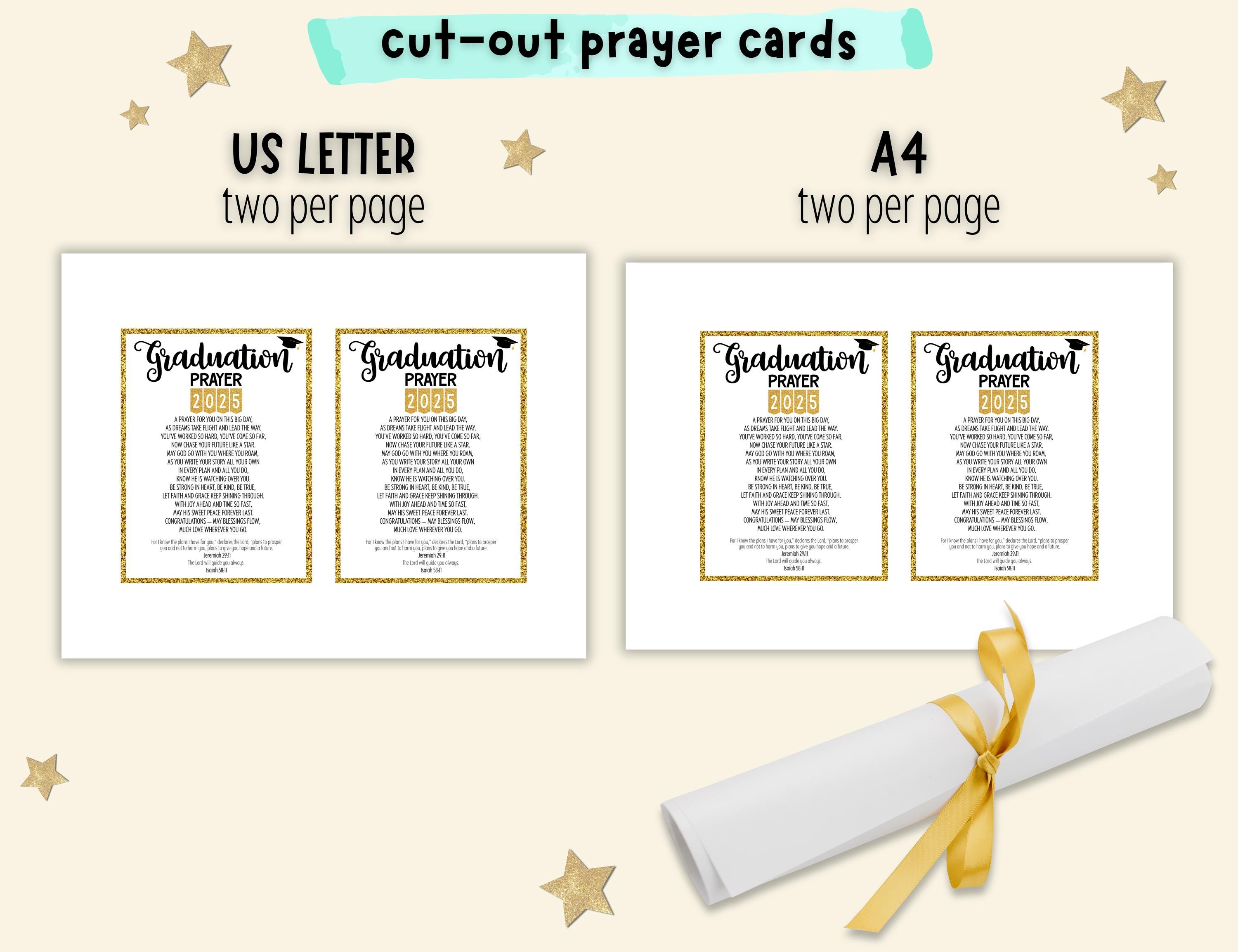 Christian Graduation Card, Graduation Blessing Card for Graduates ...