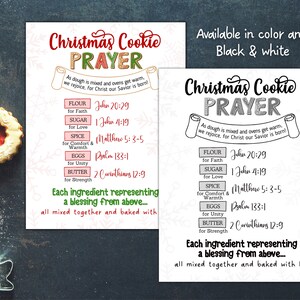 Christmas Prayer for Tray of Cookies, Printable Christmas Tag With ...