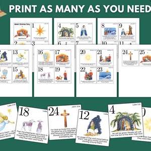 Advent Scripture Cards, Nativity Advent Calendar, Advent Nativity Cards ...