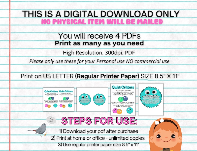 Quiet Critter Poem Sign for Jar, Classroom Behavior Management Fuzzies ...