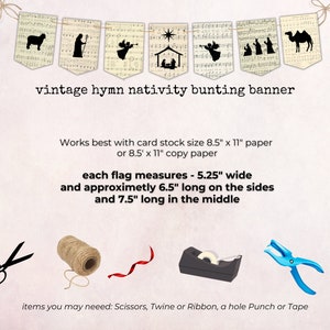 Christmas Nativity Bunting Flags, Christmas Mantle Garland Nativity ...