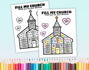 Fill My Cross Fundraiser Donation Tracker, Church Fundraising, Church ...