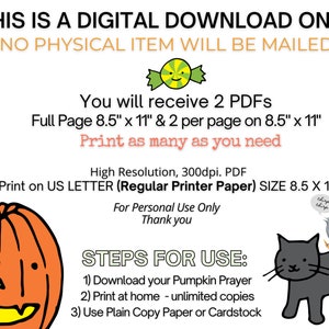 Pumpkin Carving Christian Halloween Activity, Pumpkin Prayer for ...