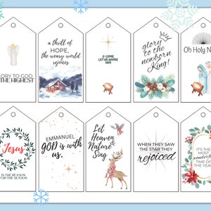Christian Christmas Gift Tags, Printable Gift Tags for Christmas, Gift ...