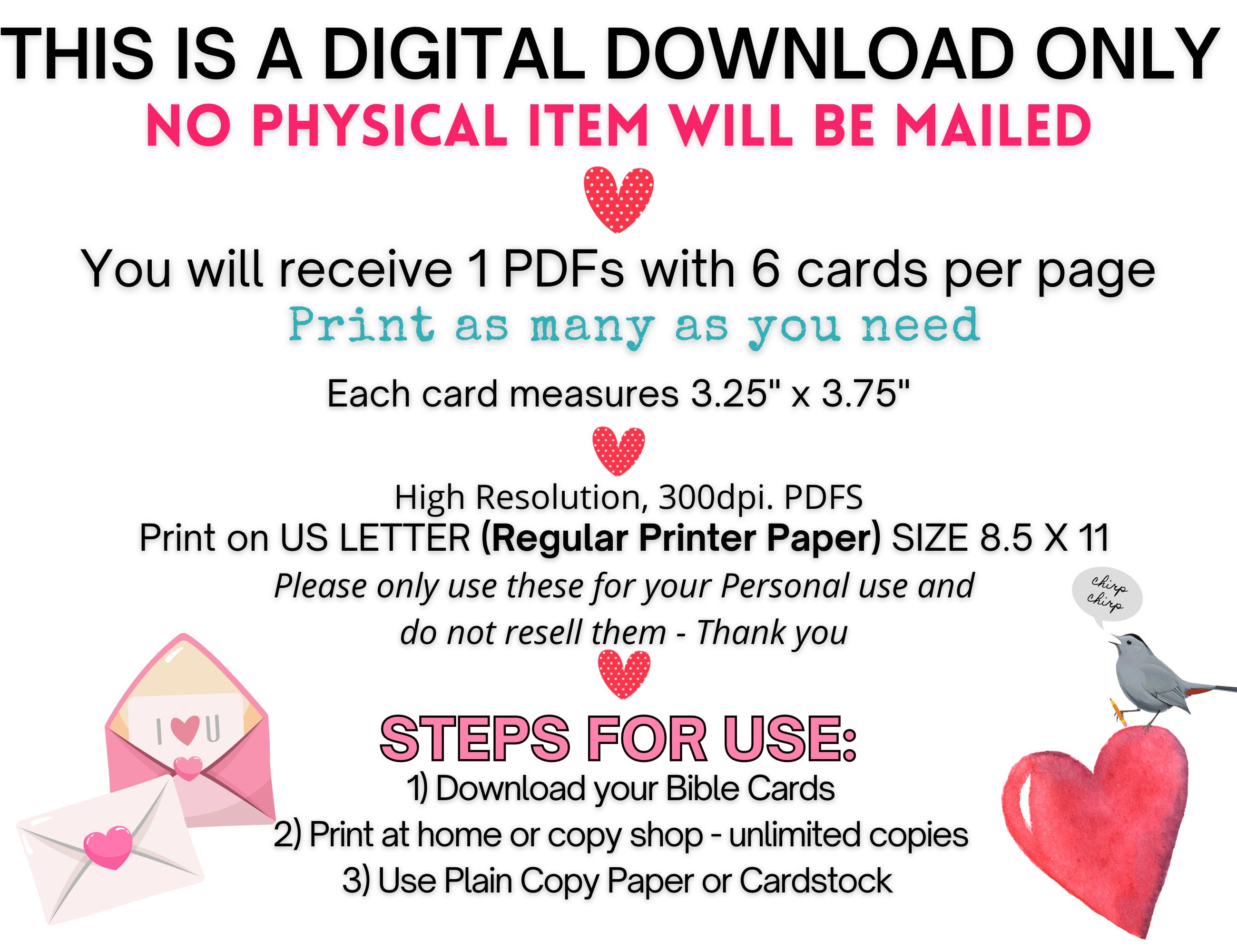 John 3:16 Valentine's Day Bible Verse Cards Printable - Etsy