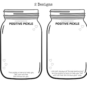 Positive Pickle Tags and Cards, Tags for Handmade Crochet Pickles ...