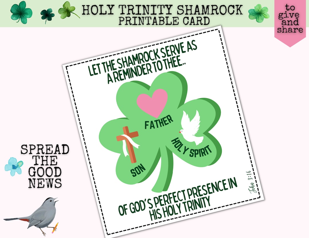 Shamrock Holy Trinity - St. Patrick's Day Bible Verse Cards, Father ...