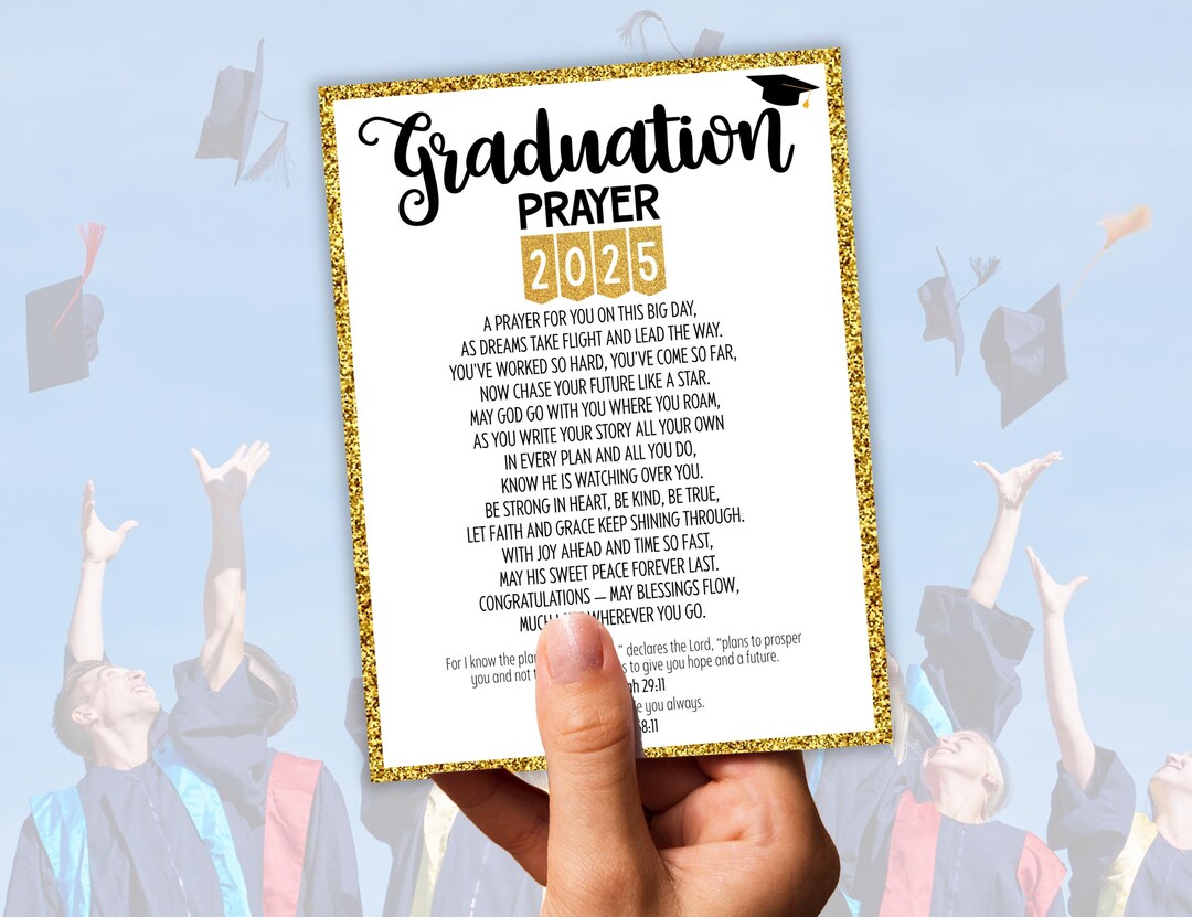 Christian Graduation Card, Graduation Blessing Card for Graduates ...