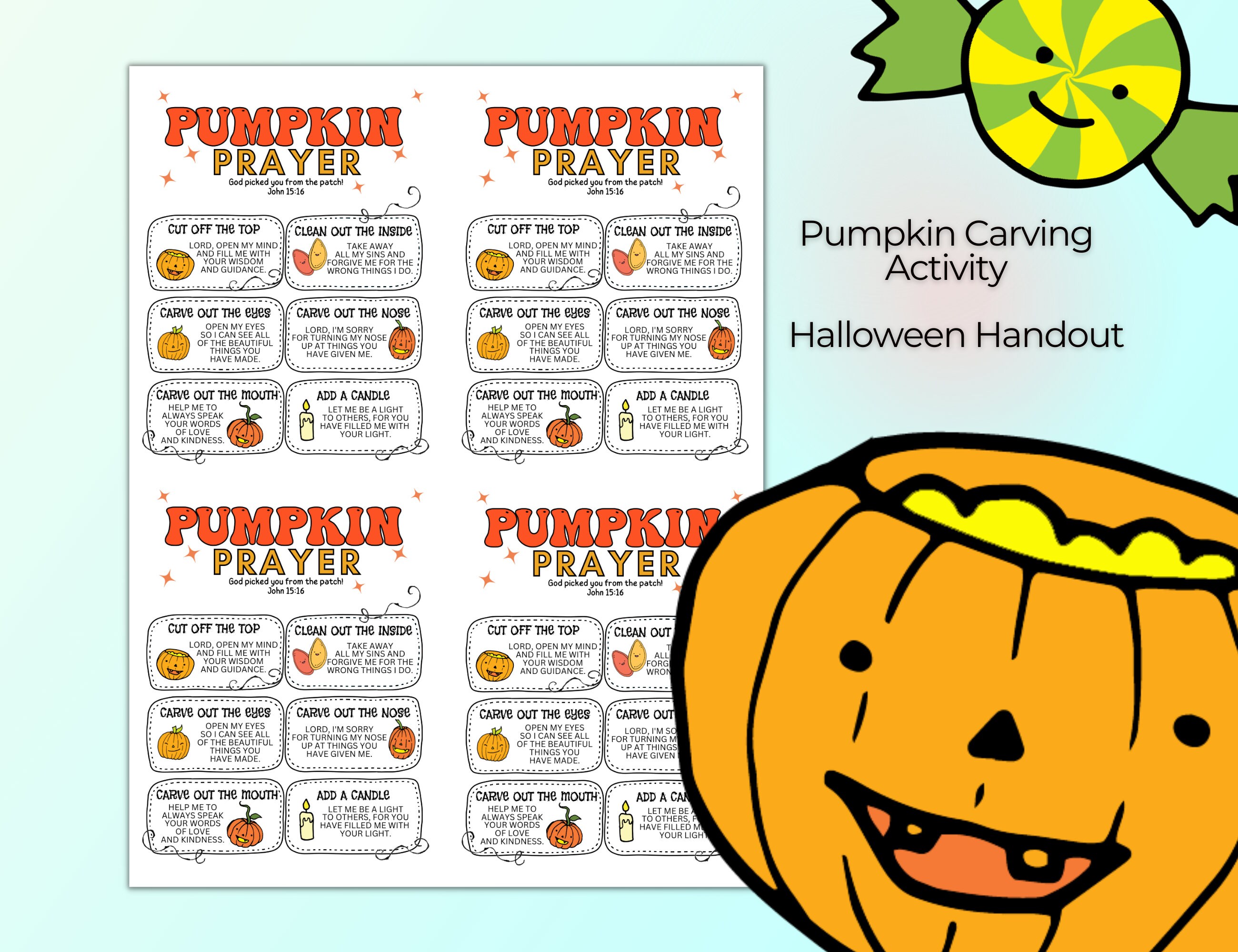 Pumpkin Carving Christian Halloween Tags, Halloween Pumpkin Prayer ...