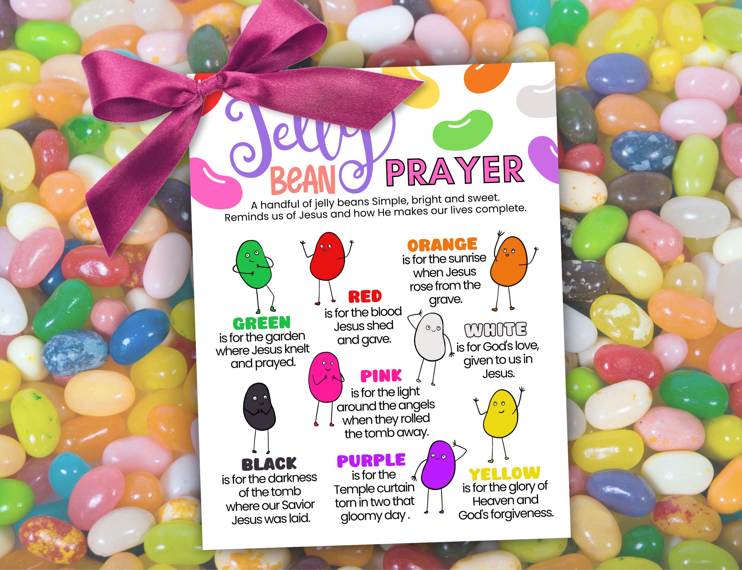 Jelly Bean Prayer Tags, Jelly Bean Poem Printables, Kids Easter Treat ...