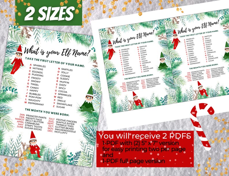 Elf Name Game Christmas What's Your Elf Name With Name - Etsy
