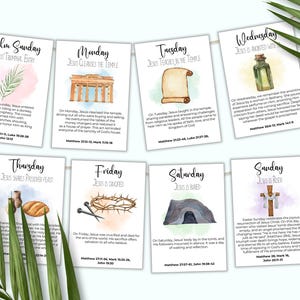 Holy Week Cards, Easter Story Cards, Easter Advent Printable, Easter ...