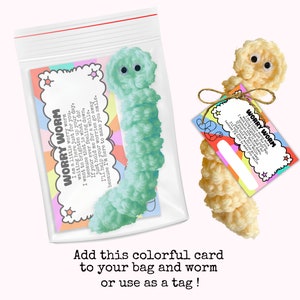 Worry Worm Cards for Crochet Worms and Random Acts of Kindness Worms ...